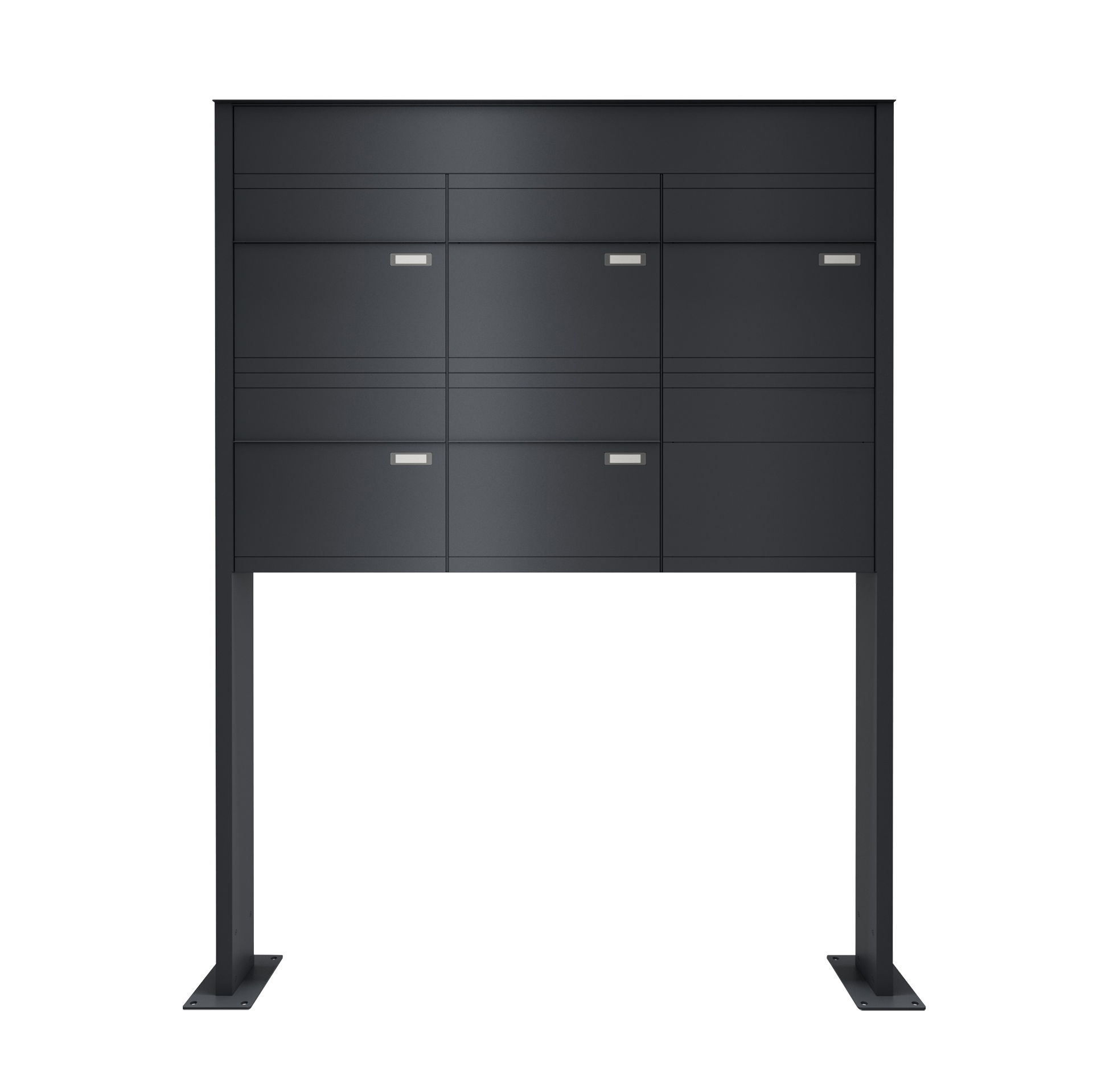 Briefkastenanlage NINE | 5 Briefkästen | freistehend, zum aufschrauben